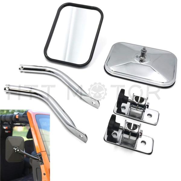 商品名: HTTMT MT371-032- ジープサイドビューミラー ラングラー JK TJ 96-17 ドアオフリア長方形ヒンジ 2個対応 HTTMT MT371-032- Compatible with 2 X Jeep Side Vi...