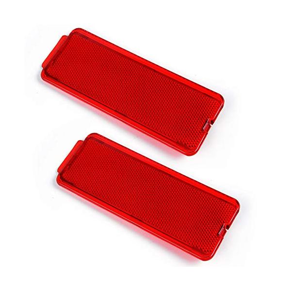 商品名:  2 PCS Red Premium Interior Front Rear Door Entry Light Reflector Panels Compatible For Ford Super Duty F250 F350 F...