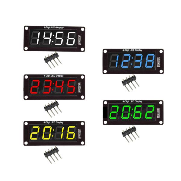 商品名:  diymore M1637 5 Packs Red/Green/White/Yellow/Blue Colors TM1637 0.56" LED Display Digital Tube 7 Segment 4 Digit C...