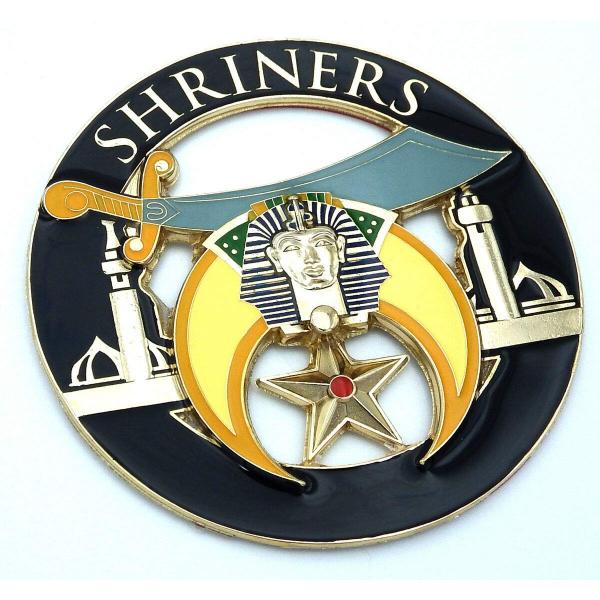 商品名:  Shriners Masons Masonic 3" Metal Gold Plated Black car Emblem Decal MAS11-BLKブランド: Car Chrome Decals高さ: 7.112cm横幅:...