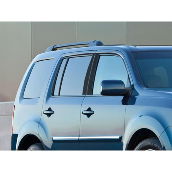 商品名:  Rvinyl Pillar Post Pre Cut Window Trim Kits in Matte Black Compatible with Honda Pilot 2009-2015 - Adhesive Backsブ...