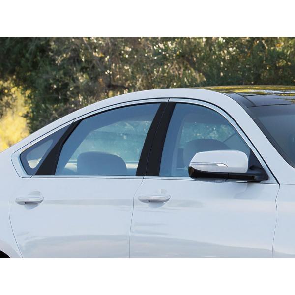 商品名:  Rvinyl Pillar Post Pre Cut Window Trim Kits in Gloss Black Compatible with Hyundai Genesis 2009-2014 - Adhesive Ba...