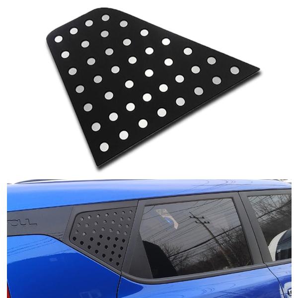 商品名: LIGHTKOREA ウィンドウC ピラー スポーツプレートパネル 左 右 ブラックプレート シルバーレタリング キア・ソウル2020用 LIGHTKOREA Window C Pillar Sports Plate Panel ...