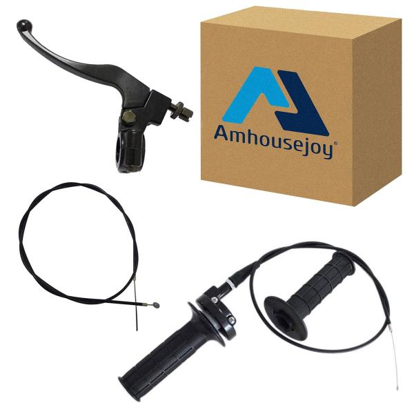 商品名:  Amhousejoy Left Brake Clutch Lever Bike Brake Cable Throttle Grips with Cable Fit for Baja Mini Bike 196cc 5.5hp 6...