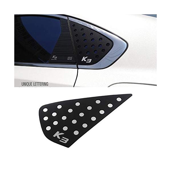 商品名: LIGHTKOREA ウィンドウC ピラー スポーツプレートパネル 左 右 ブラックプレート シルバー レタリング 交換用 Kia Cerato Forte スポーツ GT 2018 2019 2020 LIGHTKOREA Wi...