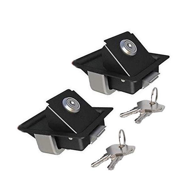 商品名: ユニバーサルRVパドルエントリードアロックラッチハンドルノブ デッドボルト ブラック 2 PCS Flush Mount Paddle Handle Stainless Steel Locking Door Latch RV Pa...
