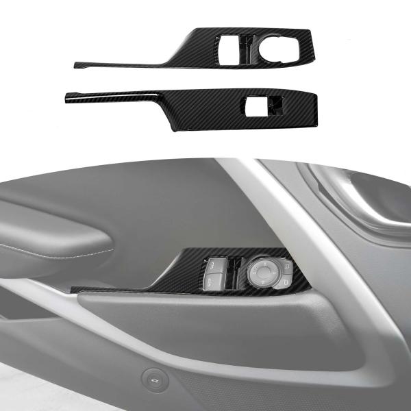 商品名: RT-TCZ カーウィンドウ シフトパネル トリム 2 カーボンファイバー RT-TCZ for Camaro Power Window Switch Panel Trim Cover Carbon Fiber for Chevy...