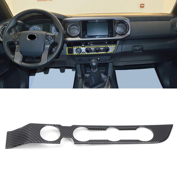 商品名:  2016-2023 for Toyota Tacoma Car Accessories Dashboard Console A/C Control Switch Panel Decor Trim ABS Carbon Fiber...
