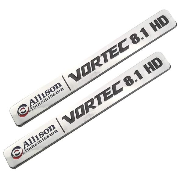 商品名: 2個セット アリソン トランスミッション 8.1 HD 8.1L ボルテック エンブレム 3Dステッカー デカール バッジ 2500HD 3500HD GMCシルバラード シエラ トラック用 クロムメッキ 2Pcs Allison...