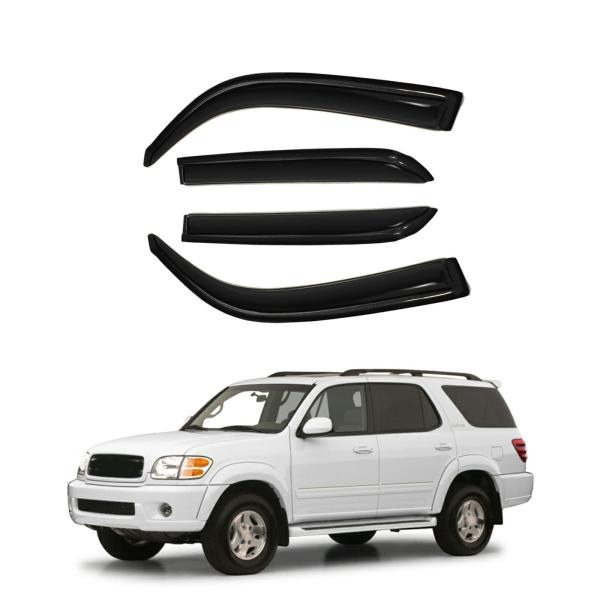 商品名: Gldifa サンレインガード ウィンドウバイザー ウィンドディフレクター 01-07 トヨタ セコイア XK30 XK40 スモーク 4点 94235 Gldifa Sun Rain Guard Window Visor Win...