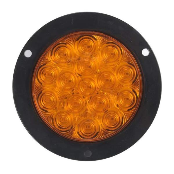 商品名:  Fortpro 4" Amber Round Tail/Turn Led Light with 16 SQ Leds, Amber Lens and Steel Flange Mount | F235439ブランド: Fortp...
