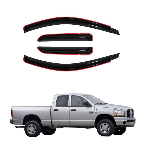 商品名: Gldifa チャンネルウィンドウバイザー Dodge 02-08 Ram 1500 03-09 Ram 2500/3500 Quad Cab サンレインガード ウィンドディフレクター 194623 Gldifa in Chann...