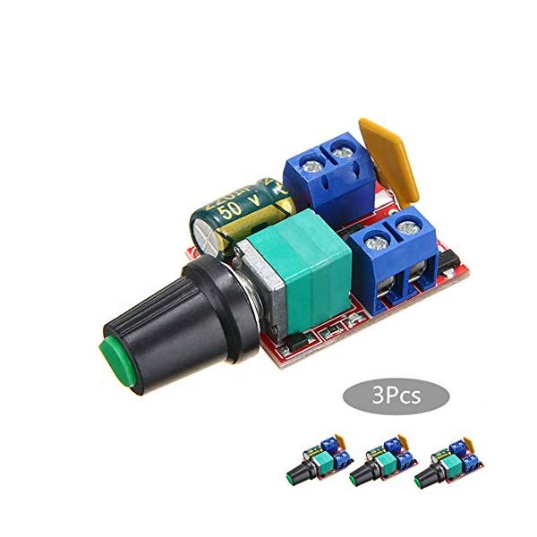 商品名: (3個) Mini 5A PWM Max 90W DC モーター速度コントローラーモジュール 3V-35V スピードコントロールスイッチ LED調光器 (3個パック) (3PCS) Mini 5A PWM Max 90W DC M...