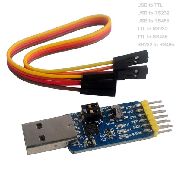 商品名: DIYmalls CP2102 USB - TTL シリアルアダプターモジュール USB - RS485 232 TTL - RS232 485 RS232 - 485 + 6ピンケーブル F/F Arduino Nextion ...