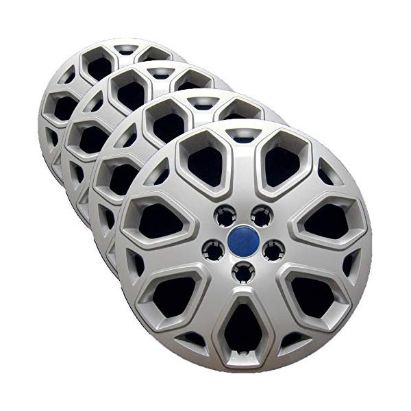 商品名: プレミアムレプリカハブキャップセット | フォードフォーカス 2012-2014に適合 | 交換用16インチホイールカバー(4個) Premium Replica Hubcap Set - Replacement for Ford...