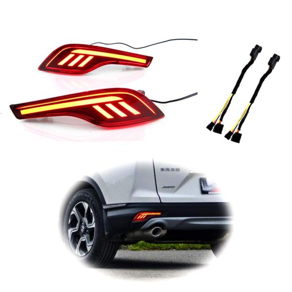 商品名: PGONE レッド LED リアバンパーリフレクター フォグブレーキテールライトランプキット 2017 2018 2019 ホンダCRV CR-V アクセサリー Kit for 2017 2018 2019 Honda CRV P...