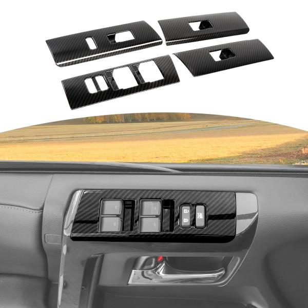 商品名: RT-TCZ 4ランナー ドア ウィンドウ ボタン パネル トリムカバー カーボンファイバー RT-TCZ for 4Runner Carbon Fiber Power Window Switch Panel Cover Trim...
