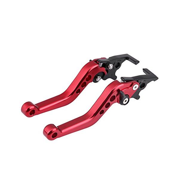 商品名:  Pit Bike Brake Lever, Red Folding Aluminum Clutch Brake Lever Universal Brake Lever Handle Double Disc for GY6 Xma...
