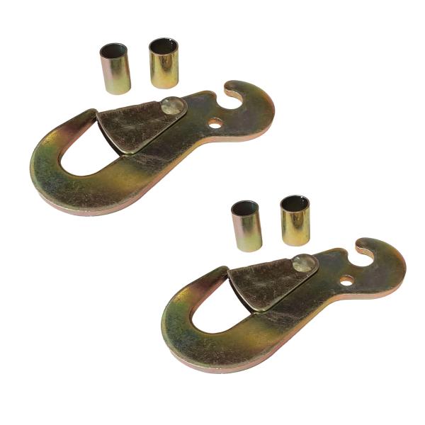 商品名: Mega Cargo Control フラットスナップフック スペーサー交換用ラチェットアセンブリ ラチェットバックルとタイダウンストラップ用継手 牽引トラックトレーラーの安全なフック (2個パック) Mega Cargo Con...