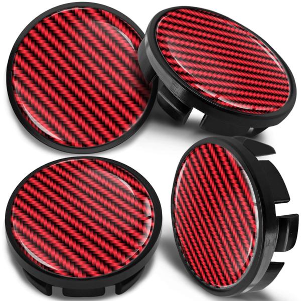 商品名: Biomar Labs 4 x ユニバーサルホイールセンター合金ハブセンターキャップ フォルクスワーゲン部品番号3B7601171 ハブキャップ ブラック レッド カーボンデザイン 65mm CV 13 Biomar Labs〓 ...
