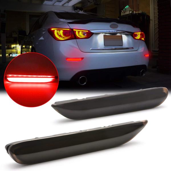 商品名:  Xotic Tech 2pcs Rear Bumper Reflector Brake Light, Sequential Flowing Turn Signal LED Lamps,Compatible with Infini...