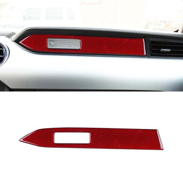 商品名:  YAMUDA Compatible with 1PCS Carbon Fiber Sticker Front Passenger Console Panel Trim Strip Accessories for Ford Mus...