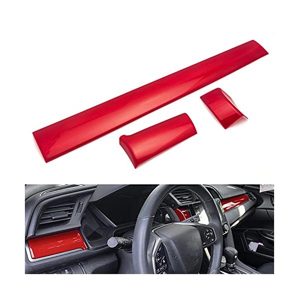 商品名:  Xotic Tech Dashboard Center Console Stripe Cover Trim, Sporty Red, Compatible with Honda Civic 10th Genブランド: x xot...