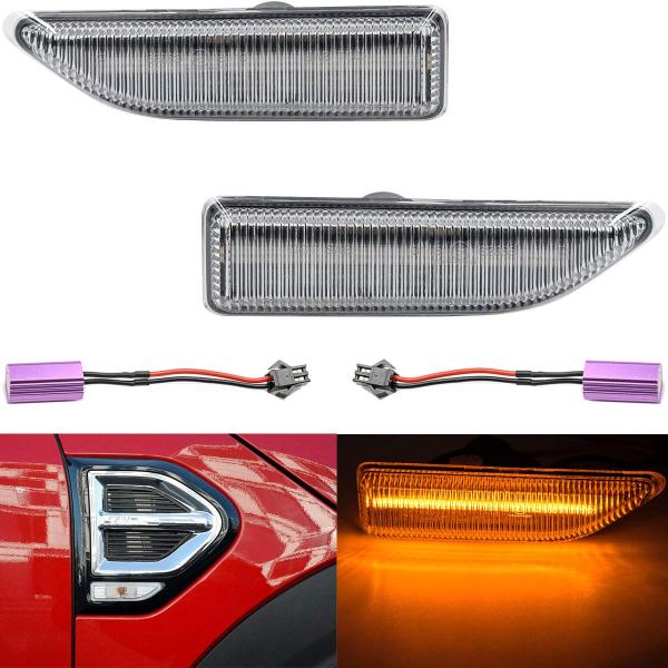 商品名:  NJSBYL Clear Lens Amber LED Side Marker Lamps for 2017-2021 MINI Countryman F60 Dynamic Sequential Blink LED Turn ...