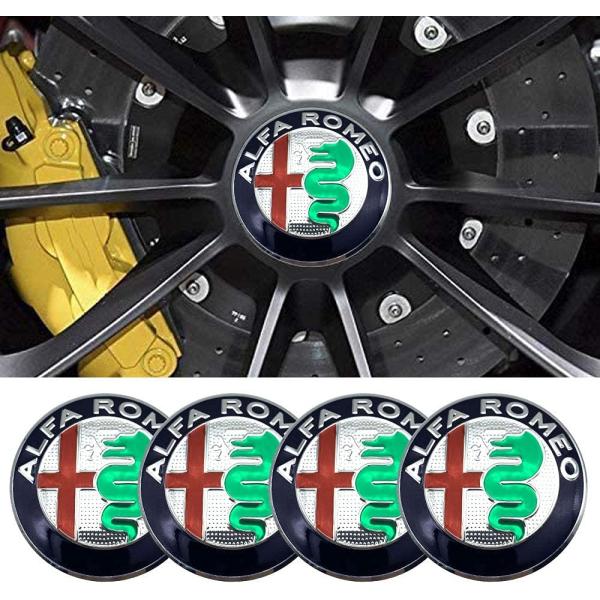 商品名: JD Auto エンブレムバッジステッカー ホイールハブキャップ センターカバー ABS樹脂素材 アルファシルバー対応 56mm 4個 JD Auto 4pcs 56MM 2.2'' Emblem Badge Sticker Wh...