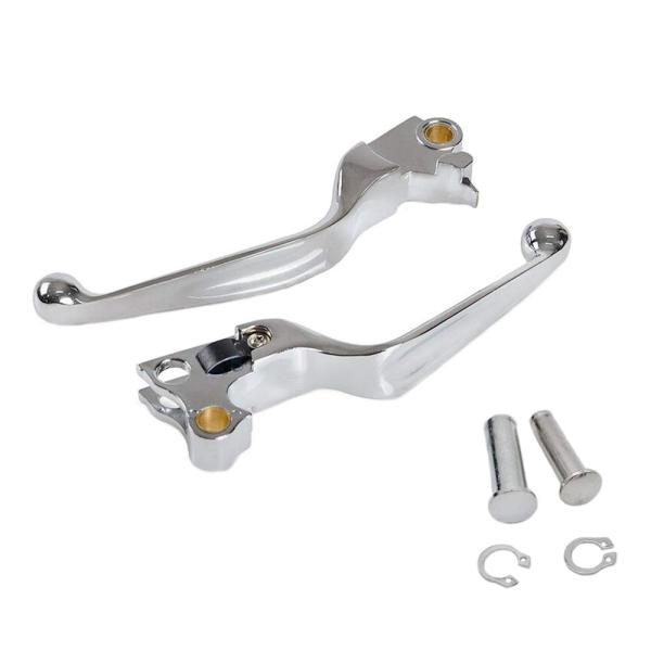 商品名: LE LEFOSSI クロムオートバイブレーキクラッチハンドレバー アフターマーケットパーツ Harley Dyna Softail Fat Boy Low Rider 2004-2012に対応 LE LEFOSSI Chrome...