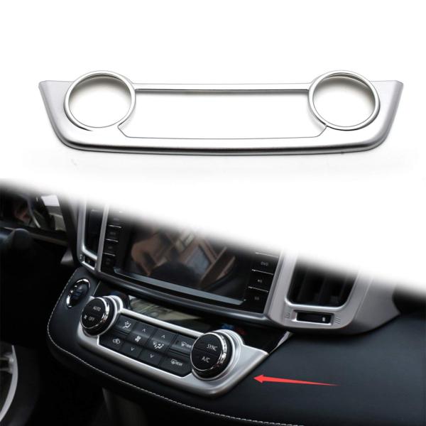 商品名:  Xotic Tech Inner Center Console AC Air Condition Climate Control Panel Frame Cover Trim, Matte Silver, Compatible ...