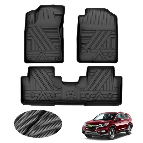 商品名: T TGBROS Custom Fit for Floor Mats 2012-2016 Honda CR-V CRV All-Weather Floor Mat Liners Front &amp; Rear Row Full ...