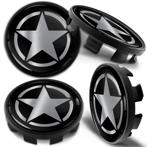 商品名:  Biomar Labs 4 x 68mm Wheel Centre Alloy Hub Center Caps Compatible with BMW 36136783536 Hubcaps Silver Star CB 43ブ...