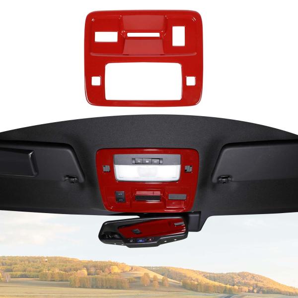 商品名:  RT-TCZ for Camaro Overhead Console Panel Trim Red, Map Dome Light Cover Trim for Chevy Camaro 2010-2015 Red Interi...