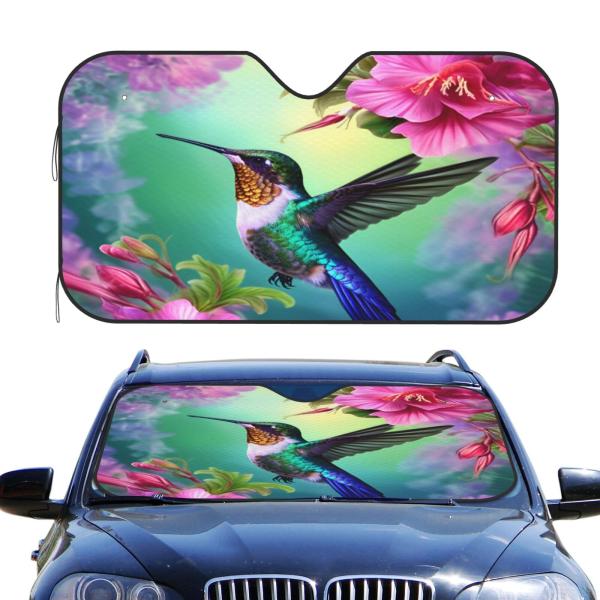 商品名: Dujiea 車用フロントウィンドウサンシェード ハミングバードと花 折りたたみ式 自動車用フロントガラスサンシェード UVヒートサンバイザープロテクター 車を涼しく保ちます 55 x 30インチ Dujiea Car Front...