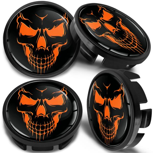 商品名:  Biomar Labs 4 x 65mm Wheel Centre Alloy Hub Center Caps Compatible with VW 3B7 601 171 / 6U7 601 171 Hubcaps Orang...