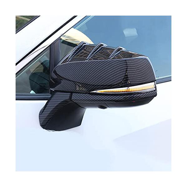 商品名:  ruihe 6PCS Carbon Fiber Color Stripe Style Rearview Mirror Cover Door Side Moulding Trim Fit for Toyota Rav4 2019 ...