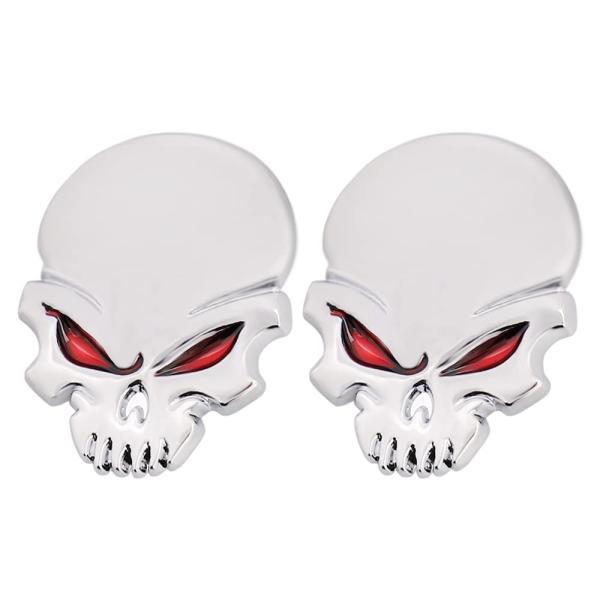 商品名:  CARRUN 2 Pcs Devil Skull Personality Skeleton Embelm 3D Metal Decal Car Side Rear Front Trunk Bumper Badge Sticker...