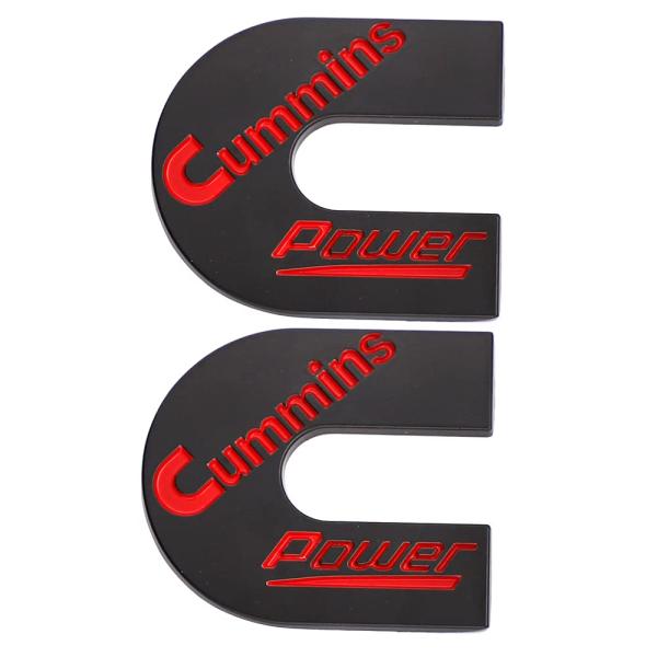 商品名:  CARRUN 2 Pcs Cummins Power Emblem 3D Metal Badge Car Hood Truck Door Side Fender Rear Trunk Emblem Sticker Decals ...