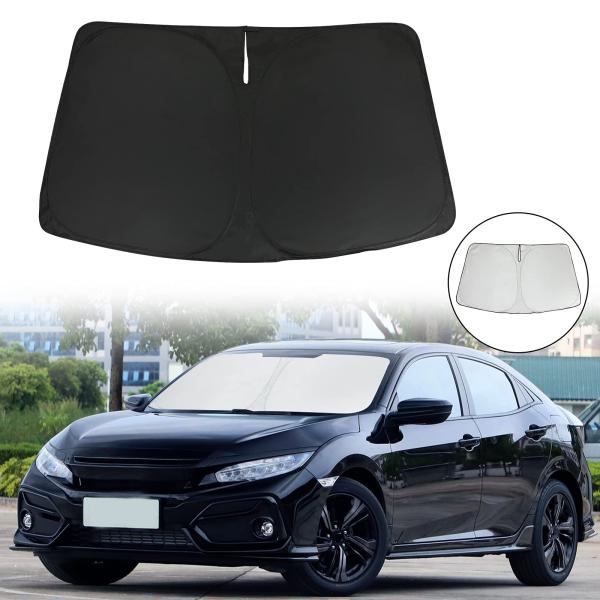 商品名: フレキシブルフロントガラスサンシェード ホンダシビック2016 2017 2018 2019 2021用 フロントウィンドウサンシェード ヒートシールド反射板カバー 折りたたみ式サンバイザー 紫外線ブロック ROCCS Flexi...