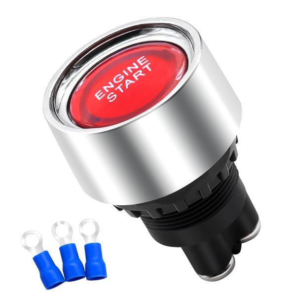 商品名:  mankk Push Start Ignition Switch 12V DC,Start Engine Button Stater (ON)-Off,Momentary Engine Start Push Button Swi...