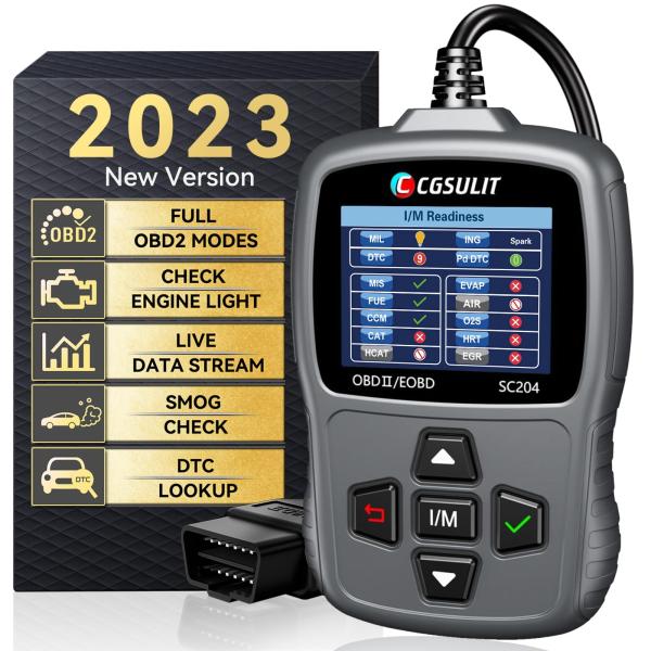 商品名: CGSULIT OBD2スキャナー エンハンスドSC204車両OBD診断コードリーダーチェックエンジンの問題、エラーコードの読み取り、DTC検索、ライブデータ、車両情報の確認OBDIIスキャンツール、グレー CGSULIT Sca...