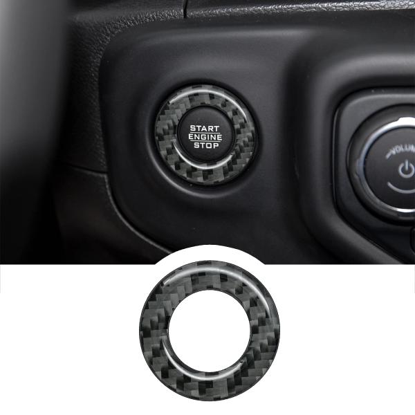 商品名:  RUIANTE Compatible with Carbon Fiber Center Console Engine Start Stop Button Ring Trim Sticker Interior Accessorie...