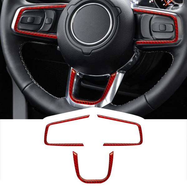 商品名:  RUIANTE Compatible with Carbon Fiber Center Console Car Steering Wheel Button Panel Cover Trim Sticker Interior Ac...