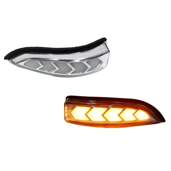 商品名:  KENRTIR Clear Lens Switchback Dual Color White/AMber Dynamic LED Side Mirror Blinker W/Turn Signal Welcome Light A...