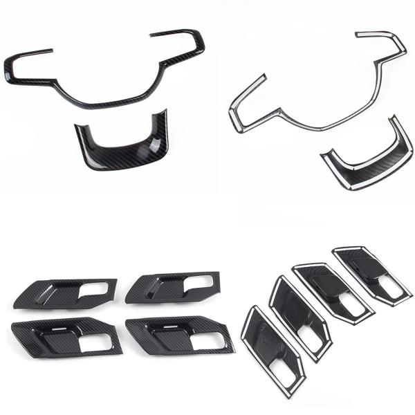 商品名:  Car Interior Accessories for Dodge RAM 1500 2019 2020 2021 Steering Wheel Trim with Inner Door Handle Bowl Cover A...