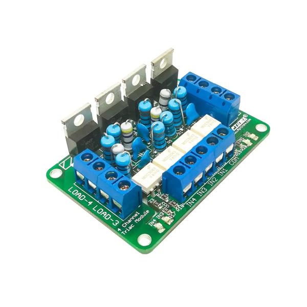 商品名:  Opto-Isolated Four Channel Triac Module Based on MOC3061 BT139 Max ratings per Channel: 600V, 16Aブランド: Generic高さ: ...