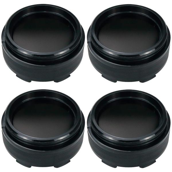 商品名: Modengzhe 4個 62mm ABS スナップインタイプ ローレットホイールセンターハブキャップ (ブラックベース&amp;ブラックステッカー) Modengzhe 62mm Wheel Center Caps Rim Hu...