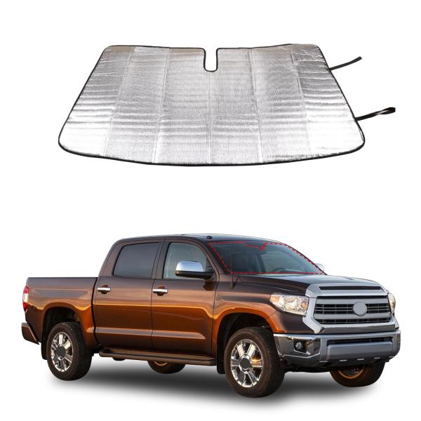 商品名:  LLKUANG Car Windshield Sun Shade - Blocks UV Rays Sun Visor Protector Fit for Toyota Tundra 2014-2021 Sunshade to ...