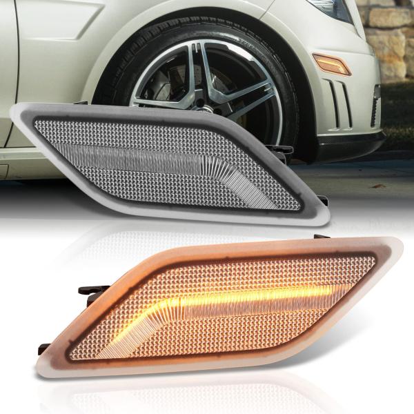 商品名:  AJP Distributors Clear Lens Amber LED Front Bumper Side Marker Lights Lamps Reflectors Pair Compatible/Replacement...